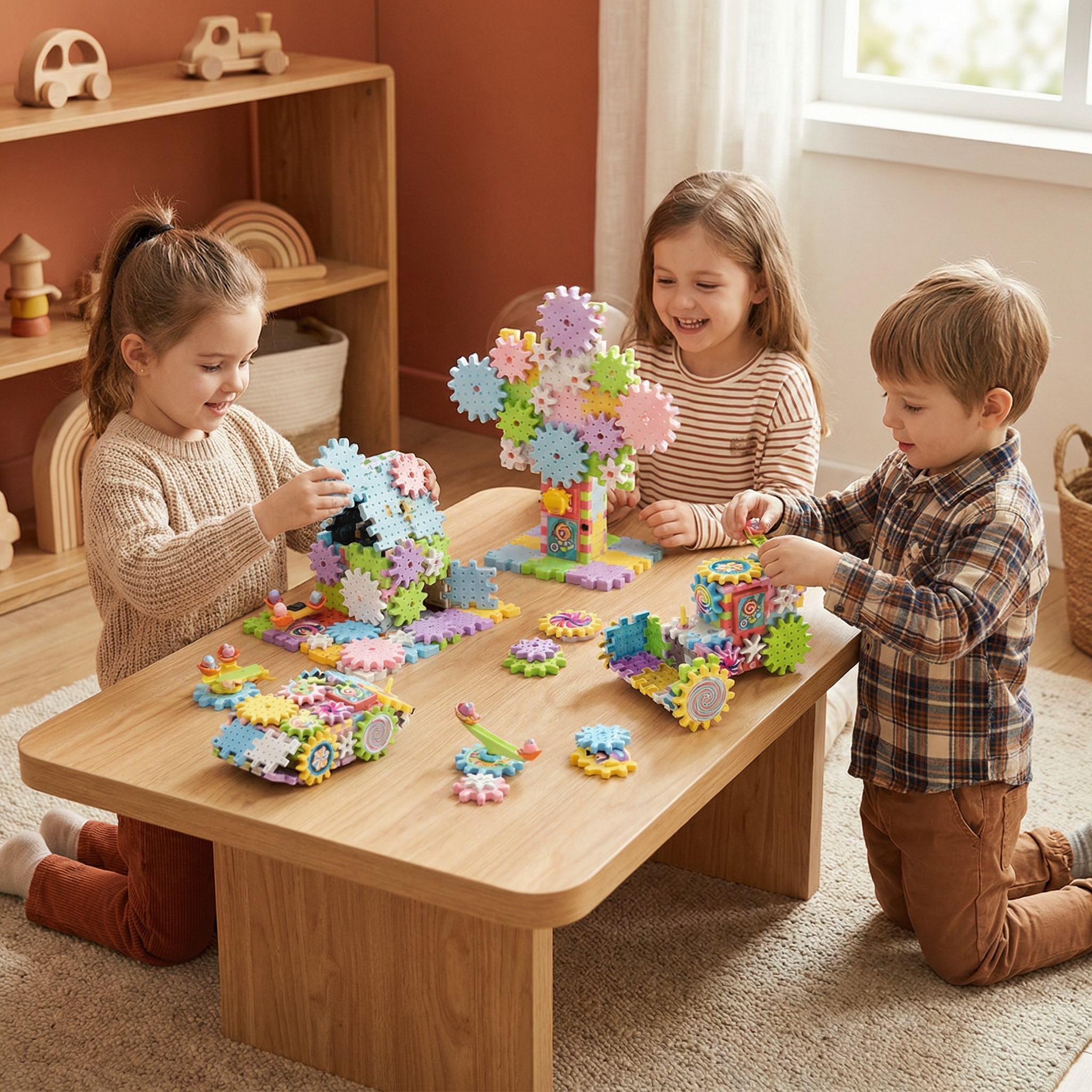 Rotating Montessori Gear Building Toy – Maple & Kids